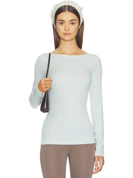 ARTLESS FOREVER Lane Boatneck Top - Lightblue