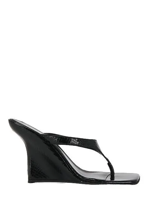 Jeffrey Campbell Romee Wedge Sandal - Black Snake