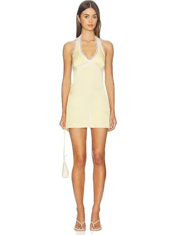 MORE TO COME Jovie Mini Dress - Baby Yellow