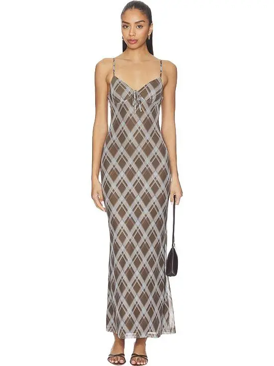 ALL THE WAYS Elaine Maxi Dress - Plaid