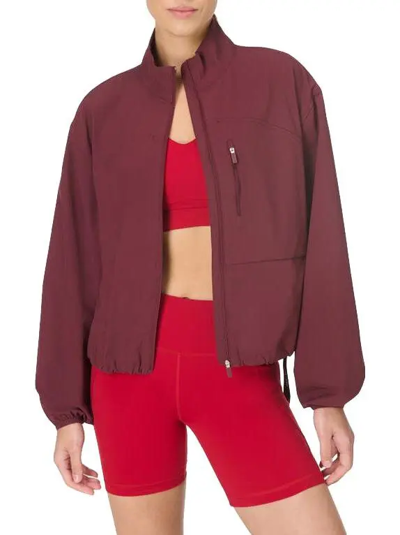 Sweaty Betty Water Resistant Training Jacket - Garnet Red