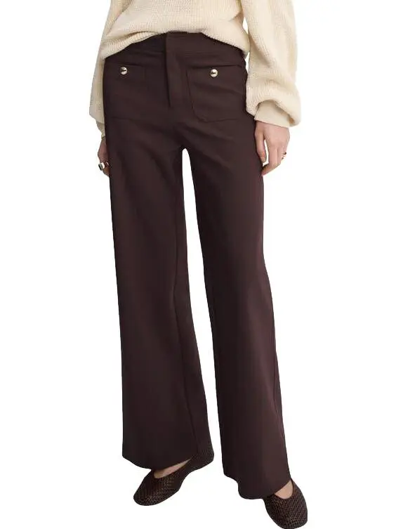 Mango Flare Leg Pants - Wine