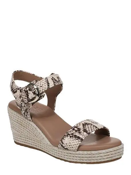 Naturalizer Platform Wedge Sandal - Beige Multi