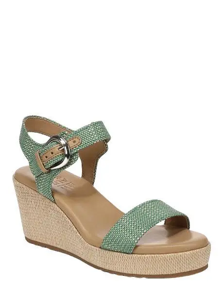 Naturalizer Platform Wedge Sandal - Green Multi