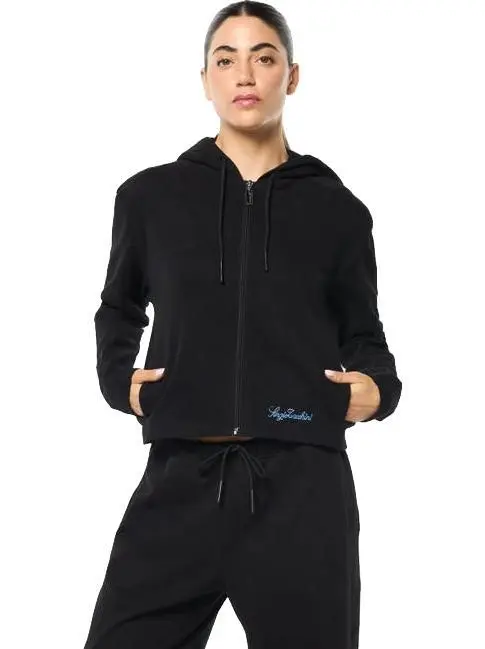 SERGIO TACCHINI Nera Cropped Hoodie - Black Beauty
