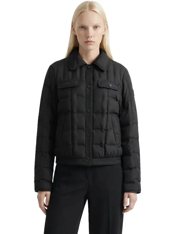 Rudsak Quilted Down Shirt Jacket - Black