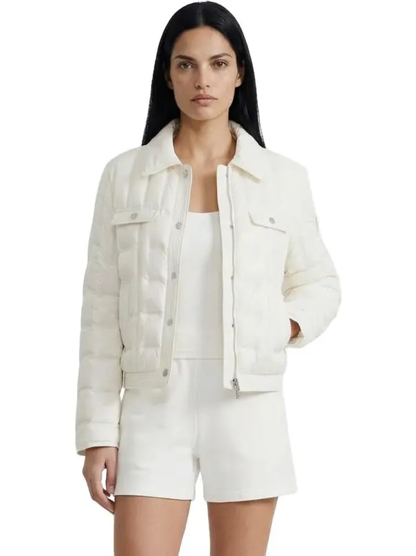 Rudsak Quilted Down Shirt Jacket - White