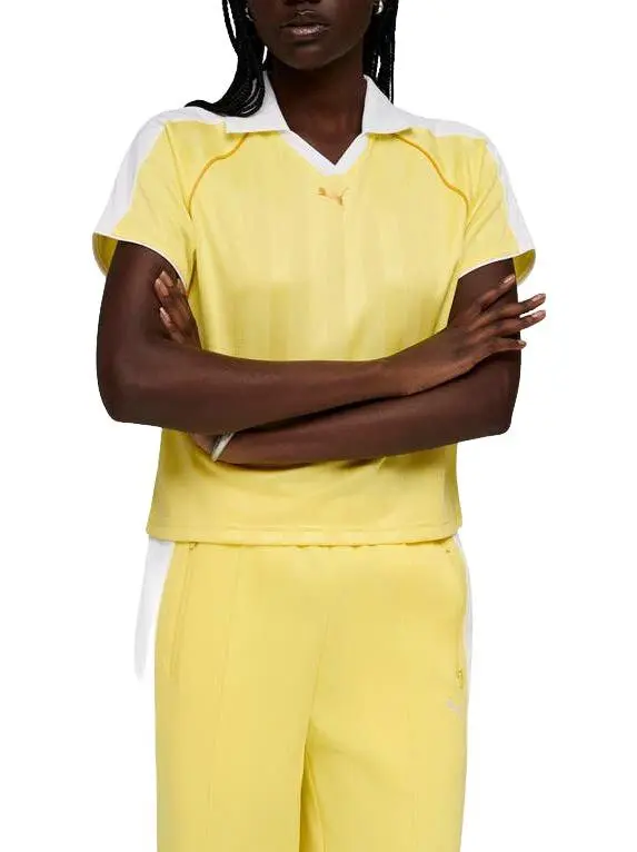 PUMA T7 Relaxed Soccer Polo - Lemon Meringue
