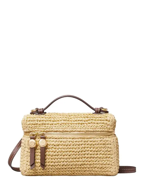 Tory Burch Romy Straw Top Handle Bag - Natural