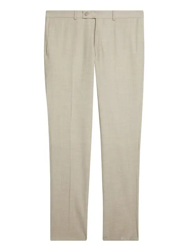JACK VICTOR Patrick Tropical Weave Stretch Wool Blend Dress Pants - Sand