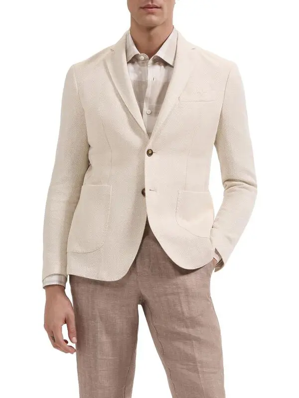 Bugatchi Herringbone Knit Sport Coat - Sand