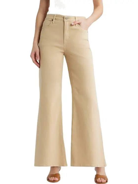 CITY BLUES High-waist Flare Jeans - Latte