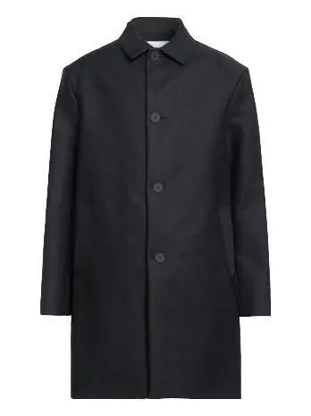 Maison Kitsuné Woven Overcoat - Navy