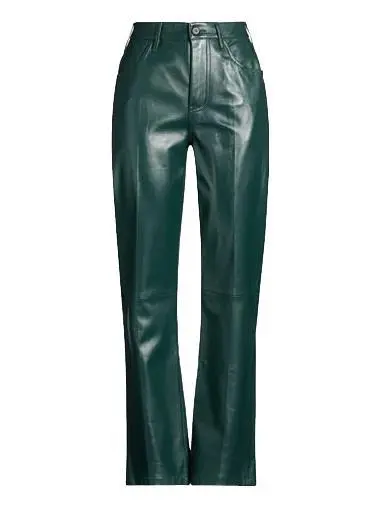 Marni Lambskin Bootcut Trousers - Green