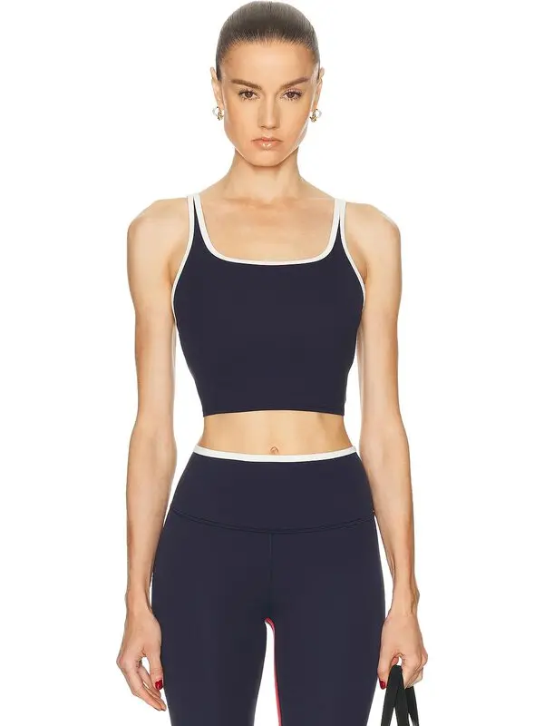 Splits59 Cait Rigor Sports Bra In Navy - Indigo & White