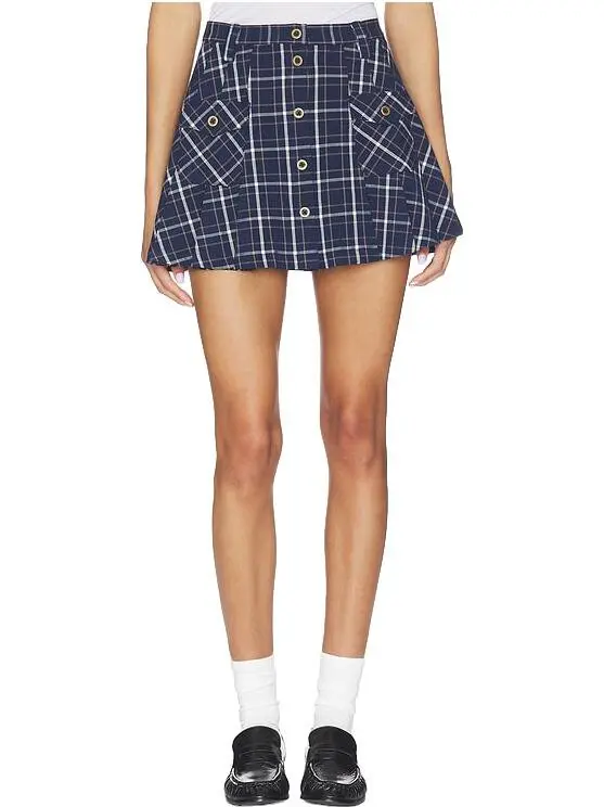 The Upside Valencia Jones Pleated Skirt - Navy