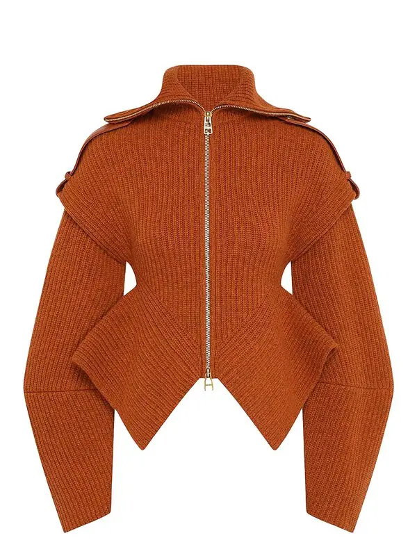 Zimmermann Valiant Utility Wool-blend Cardigan - Orange