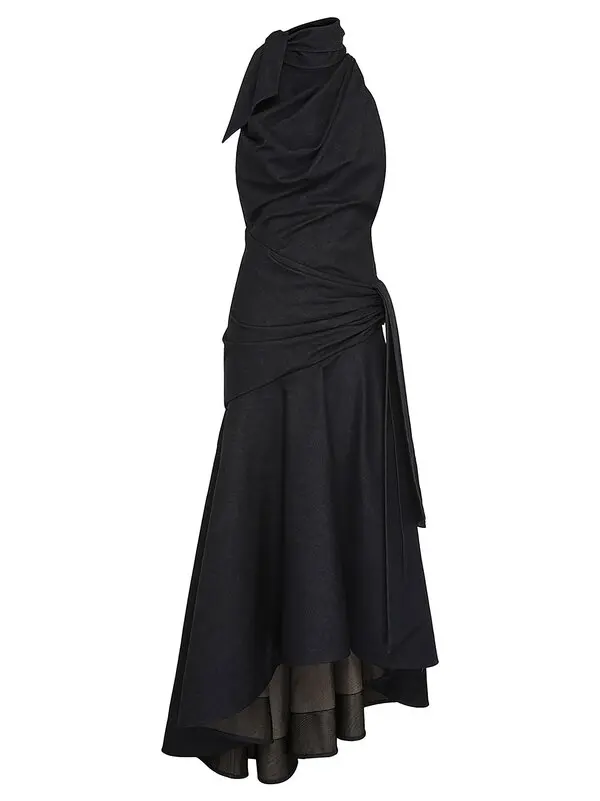 Zimmermann Valiant Draped Denim Midi Dress - Blue