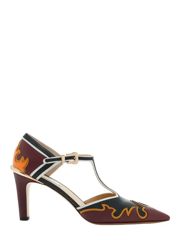 Gabriela Hearst Duna Leather Pumps - Burgundy