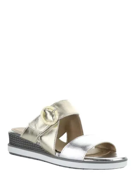 BOS. & CO. Asha Wedge Sandal - Silver/champagne