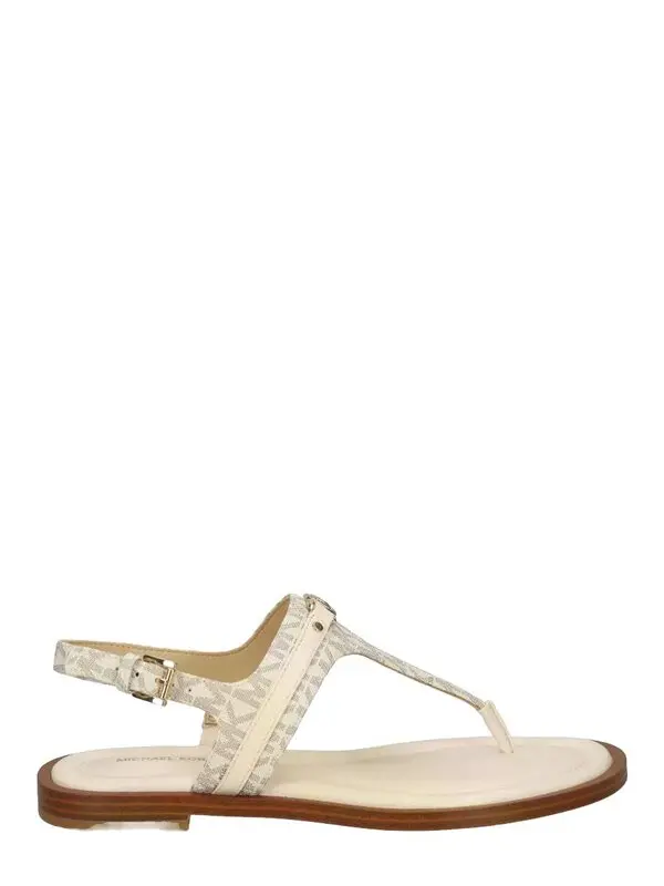 Michael Kors Mandy T-strap Sandals - Neutrals