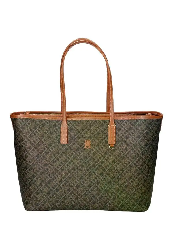 Tommy Hilfiger Monogram Shoulder Bag - Brown