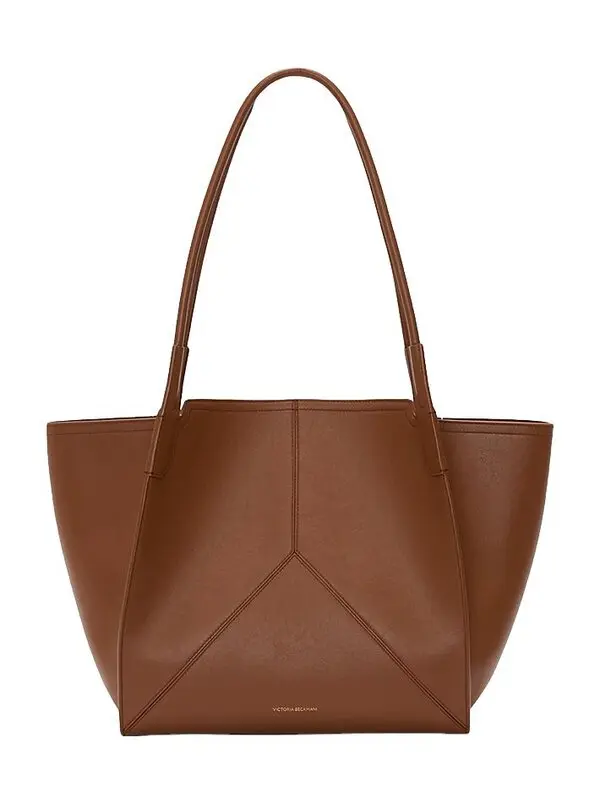 Victoria Beckham Large Leather Tote - Dark Tan