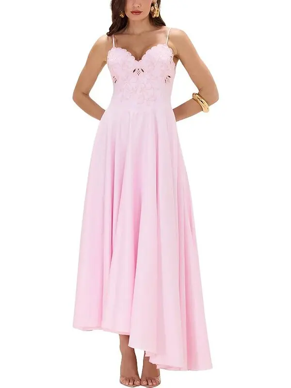 PatBO Tricoline Lotus Maxi Dress - Light Pink