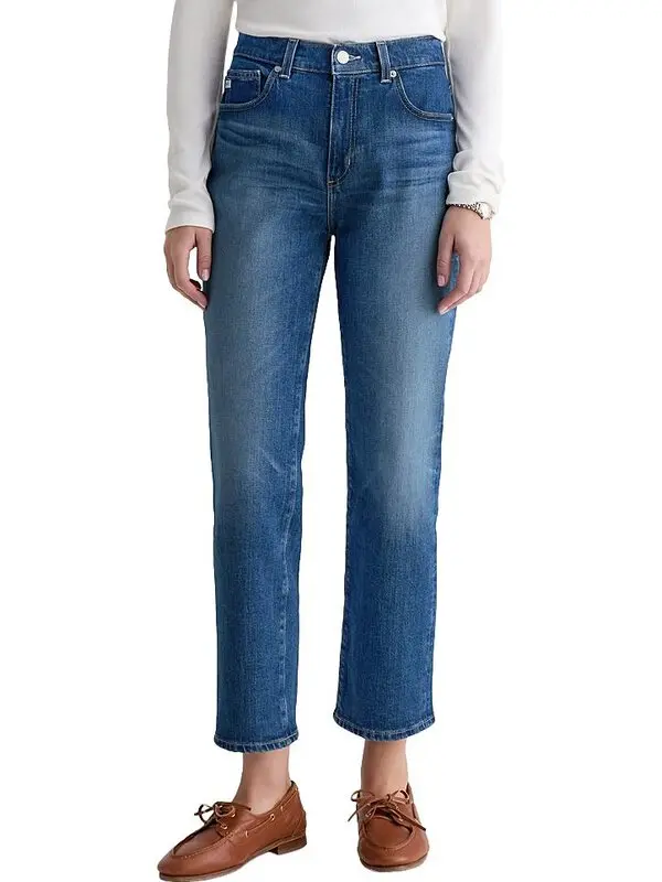 Ag Brinley Crop Mid Rise Straight Jeans - Owens Valley