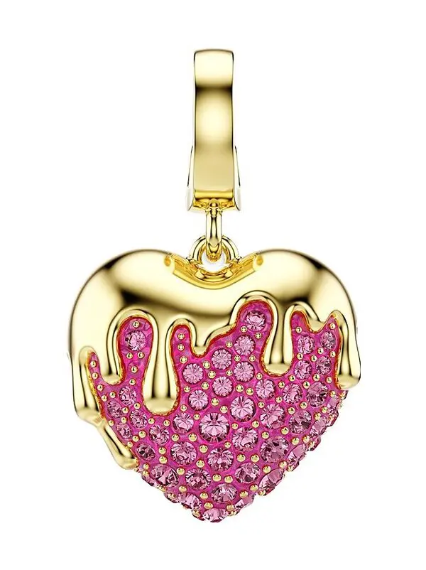 SWAROVSKI Idyllia Crystal Heart Charm - Pink