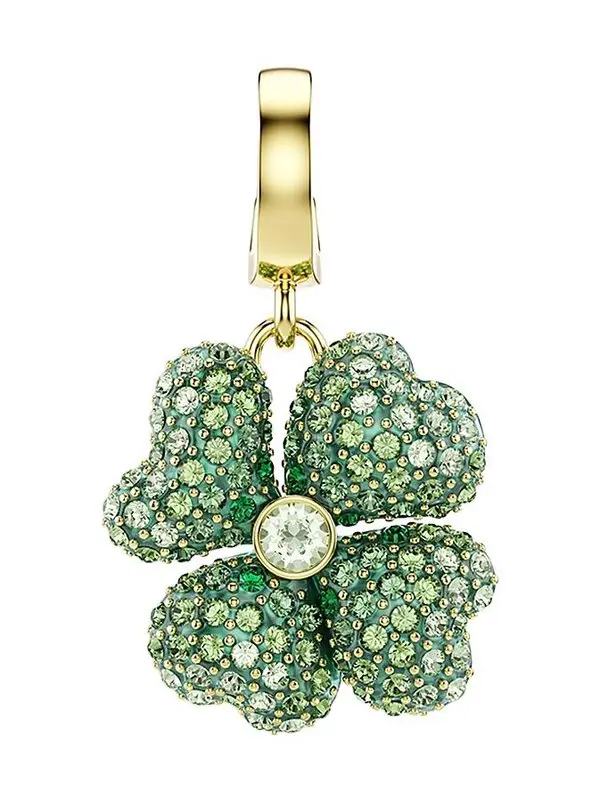 SWAROVSKI Idyllia Crystal Clover Charm - Green