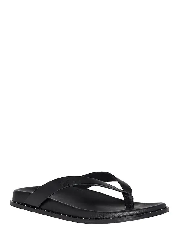 Paige Zadie Flat Sandals - Black