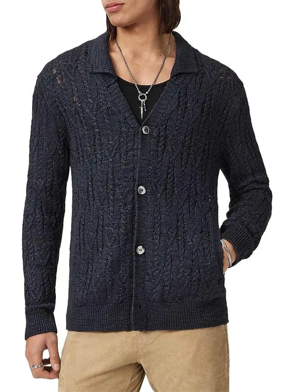 John Varvatos Lanificio Cardigan Sweater - Midnight