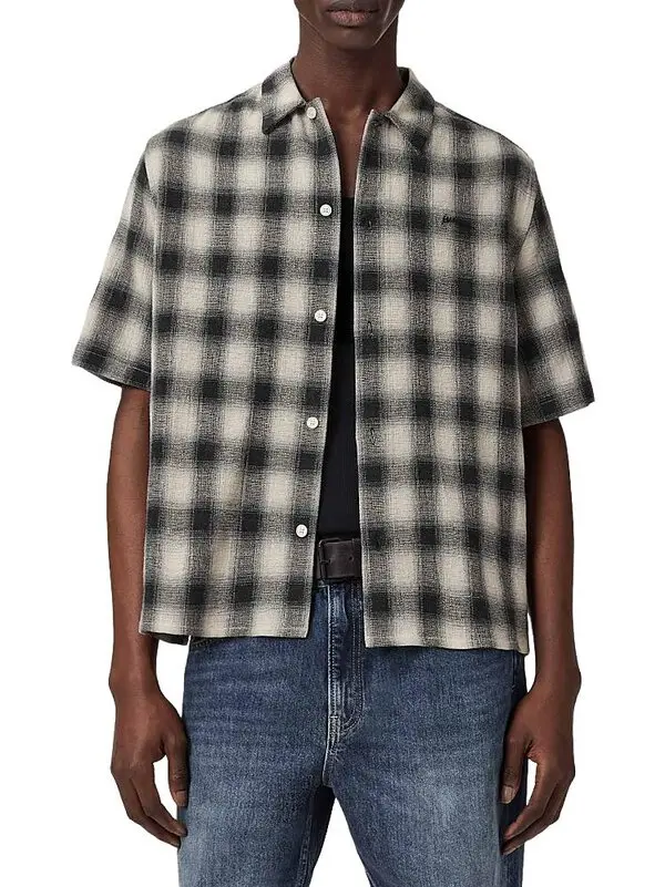 ALLSAINTS Shadow Plaid Shirt - Off White