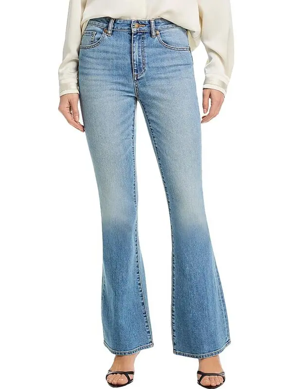 Ramy Brook Helena 5 Pocket High Rise Flared Jeans - Light Wash