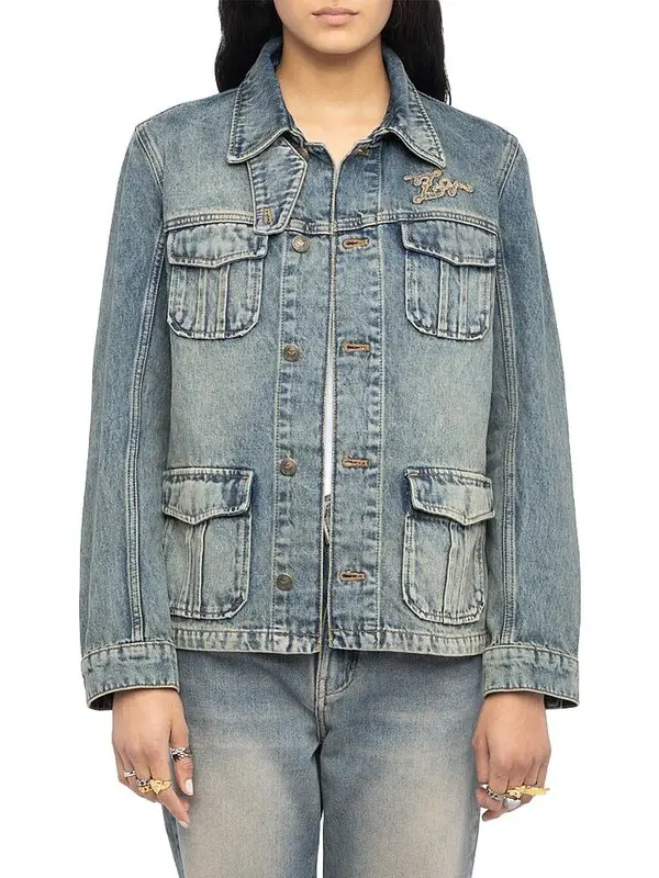 Zadig&Voltaire Lienna Denim Jacket - Light Blue