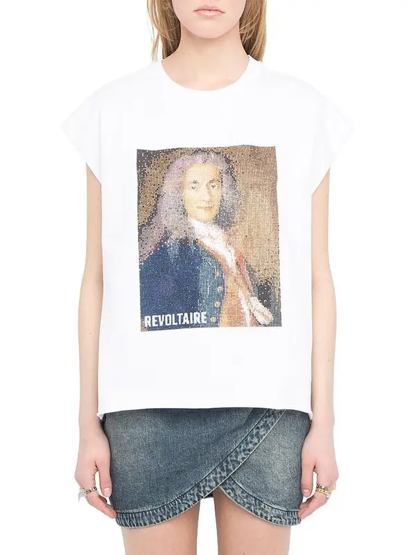 Zadig&Voltaire Cloex Voltaire Embellished Tee - White