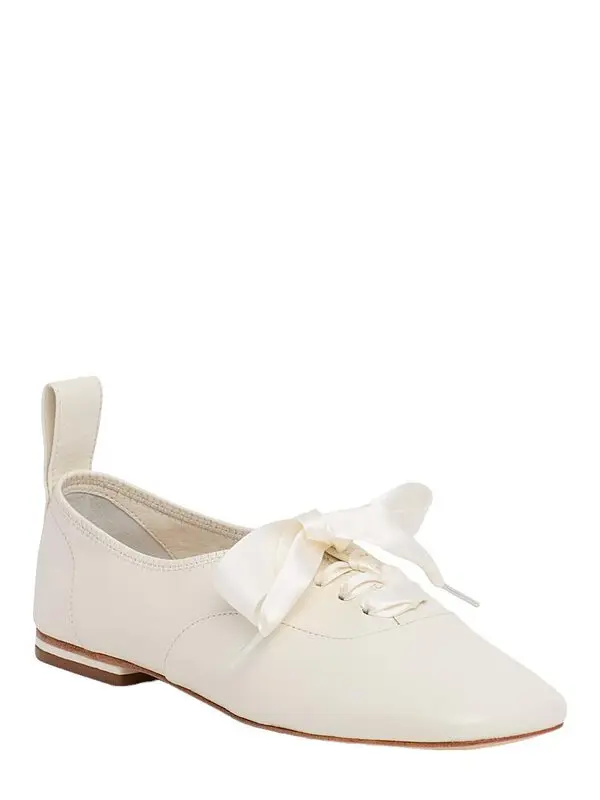 Cinq À Sept Leather Lace-up Oxfords - Ivory