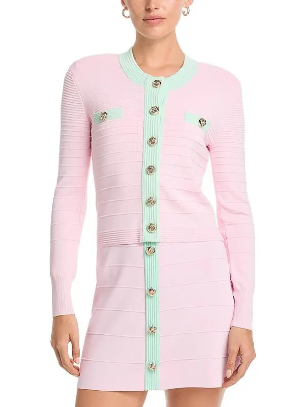 Generation Love Lilla Bandage Cardigan - Rose Pink/mint