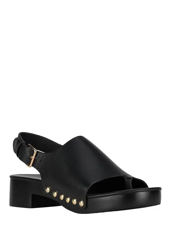 Jeffrey Campbell Pipper Wood Platform Sandals - Black