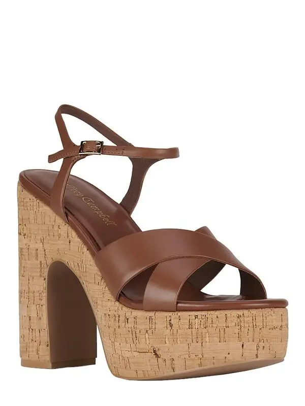 Jeffrey Campbell Big-time Platform Sandals - Tan Cork