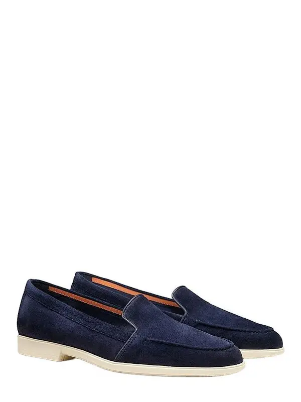 Santoni Suede Loafer - Navy