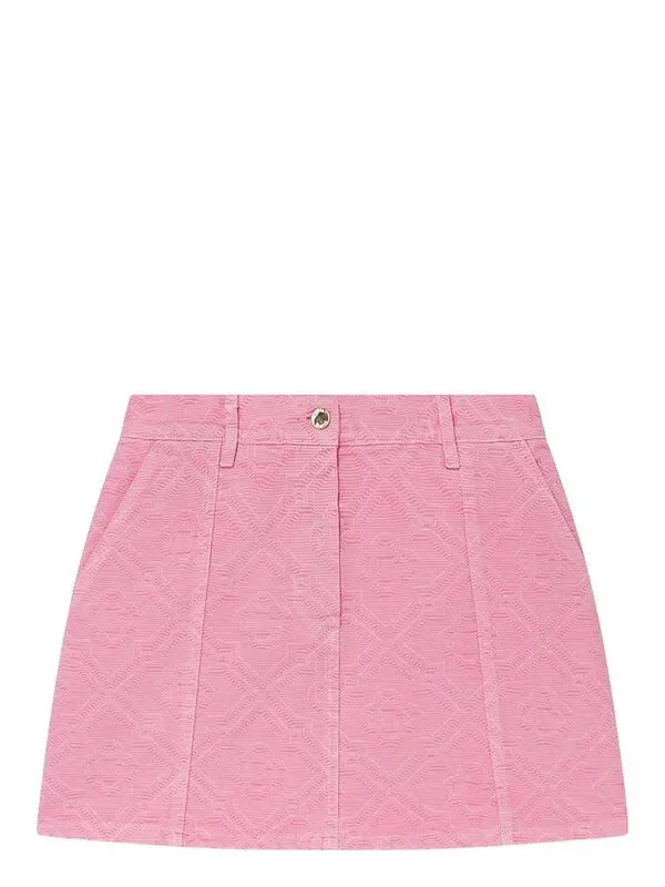 Casablanca Monogram Denim Skirt - Pink Monogram