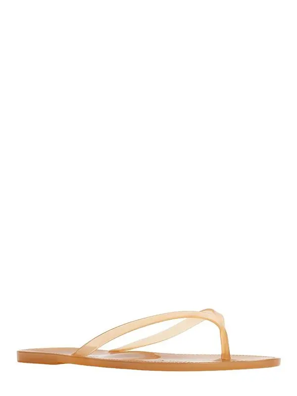 BLACK SUEDE STUDIO Crystal Jelly Flip Flops - Terracotta