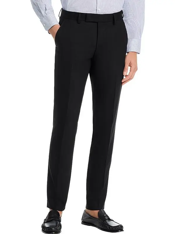 BOSS Wenten Textured Performance Wool Extra Slim Fit Suit Pants - Black