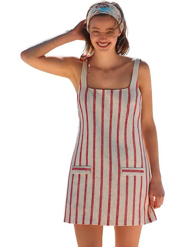 Amanda Uprichard Die Mi Mini Dress - Red Stripe
