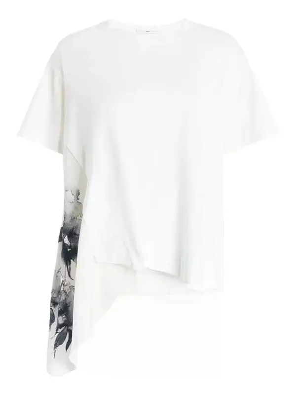 High Floral-print T-shirt - White