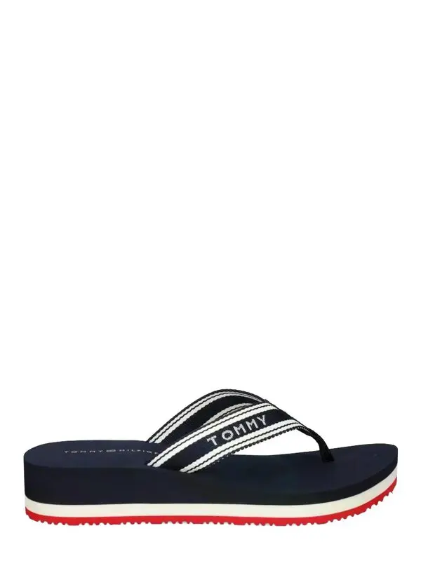 Tommy Hilfiger Striped Platform Flip-flops - Blue