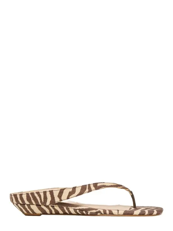DOLCEVITA Gizel Raffia Sandals - Beige Zebra Raffia