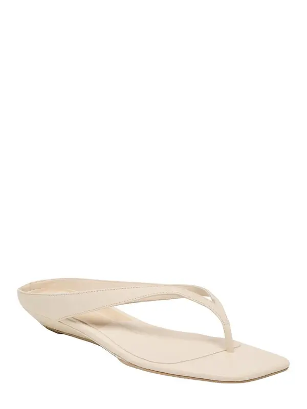 DOLCEVITA Gizel Leather Thong Sandals - Bone Leather